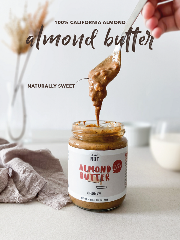 Chunky Almond Butter 220g (No Sugar Added) - CaveNut Malaysia
